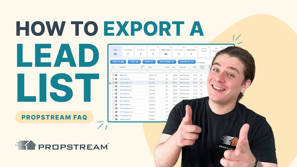 PropStream Help Video Library